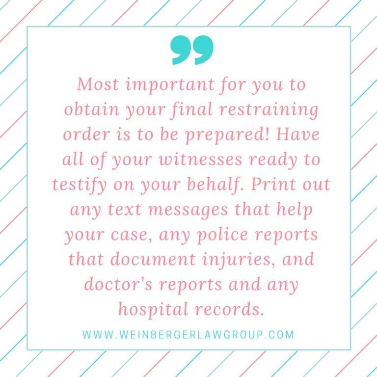 TRO To FRO: Making A Temporary Restraining Order Final - Latest Divorce ...